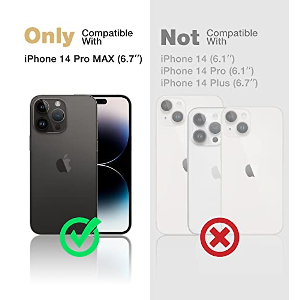 Dexnor Magnetic Case for iPhone 14 Pro Max, Compatible with MagSafe, [Built in Screen Protector and Kickstand] Full-Body Heavy Duty Case Protective Cover for iPhone 14 Pro Max 6.7 Inch, Black