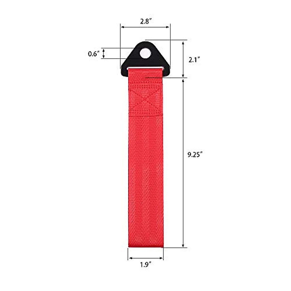 Thenice Tow Strap Racing Red High Strength JDM Style Towing Straps Universal Bumper Decals - Red