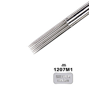 Dragonhawk Silver Series Tattoo Needles Assorted Liners and Shaders 50 Pcs Disposable & Sterilized Mixed Size Tattooing Needle Box YBZ