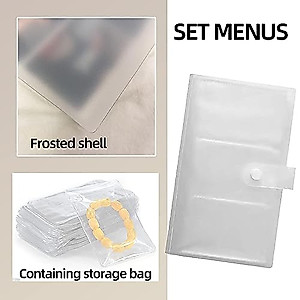 ROPAKED Transparent Jewelry Storage Book with Pockets 84 Slots and 50 Pcs Clear Small Plastic Bags Ring Earring Organizer Book Card Holder Travel Pouch for Jewelry