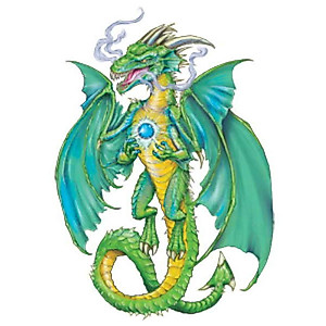 Fantasy Dragons Temporary Tattoos, Set of 10 Colorful Dragon Tattoos