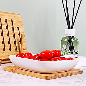 Baveke Bamboo Trivets for Hot Dishes, Coaster Set of 5, Hot Pads for Kitchen, Heat-Resistant Square Trivet Mats for Home Kitchen, Coffee Table, Living Room, Bar, Hot Dishes, Pot, Bowl and Teapot