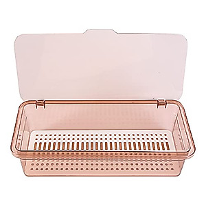 ifundom Flatware Tray Kitchen Drawer Organizer With Lid And Drainer- Kitchen Cutlery Tray and Utensil Storage Container with Cover- Dust- Proof Dinnerware Holder