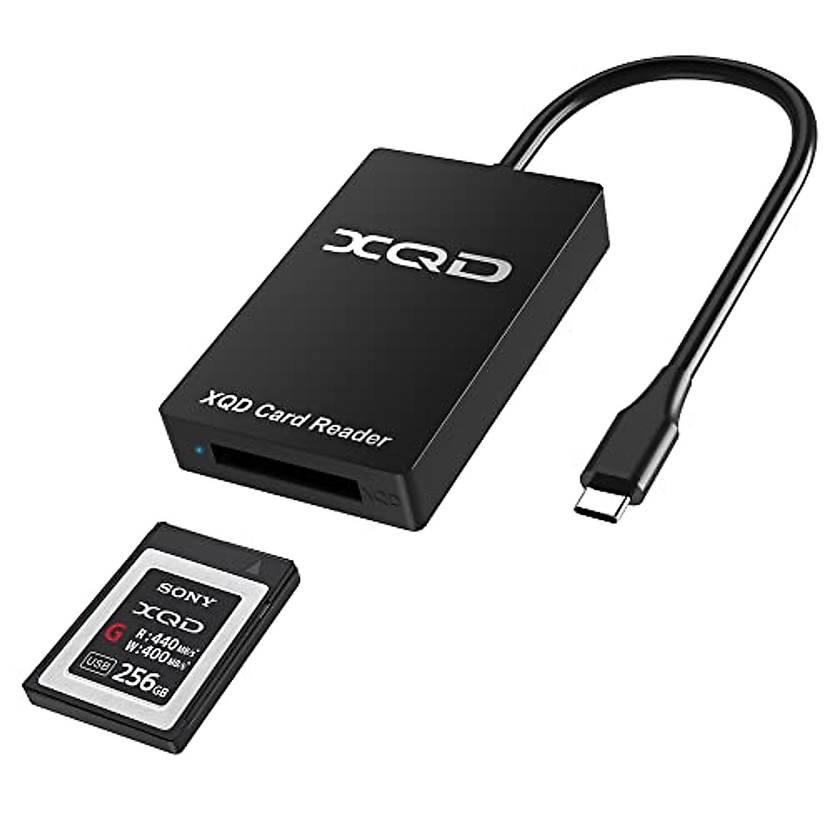 USB C XQD Card Reader, 5Gbps Type C XQD Memory Card Reader Compatible with Sony G/M Series USB Mark XQD Card, Lexar 2933x/1400x USB Mark XQD Card for Android/Windows/Mac OS/Linux/iPhone 16 15
