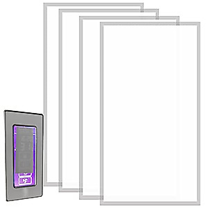 Birllaid Light Blocking Sheets White, Dims 60~80%, 4Pcs Blocking Light Cover, 8 X 4 Inch Light Dimming Sheets for Electronics, Alarm Clock, Radio, Cable, Monitor, LED Number Readable