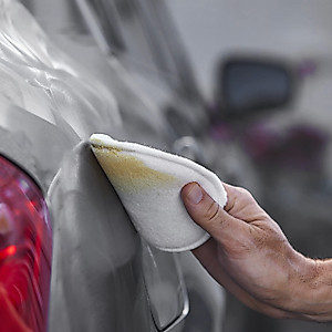 VIKING Cotton Terry Cloth Applicator Pads, Car Wax Applicator, 5 Inch Diameter, White, 6 Pack