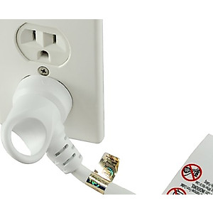 Conntek 24161-180 I-Ring Extension Cord 15-Foot 16/3 White Cable With Glowing Strip U.S. I-Ring Male Plug