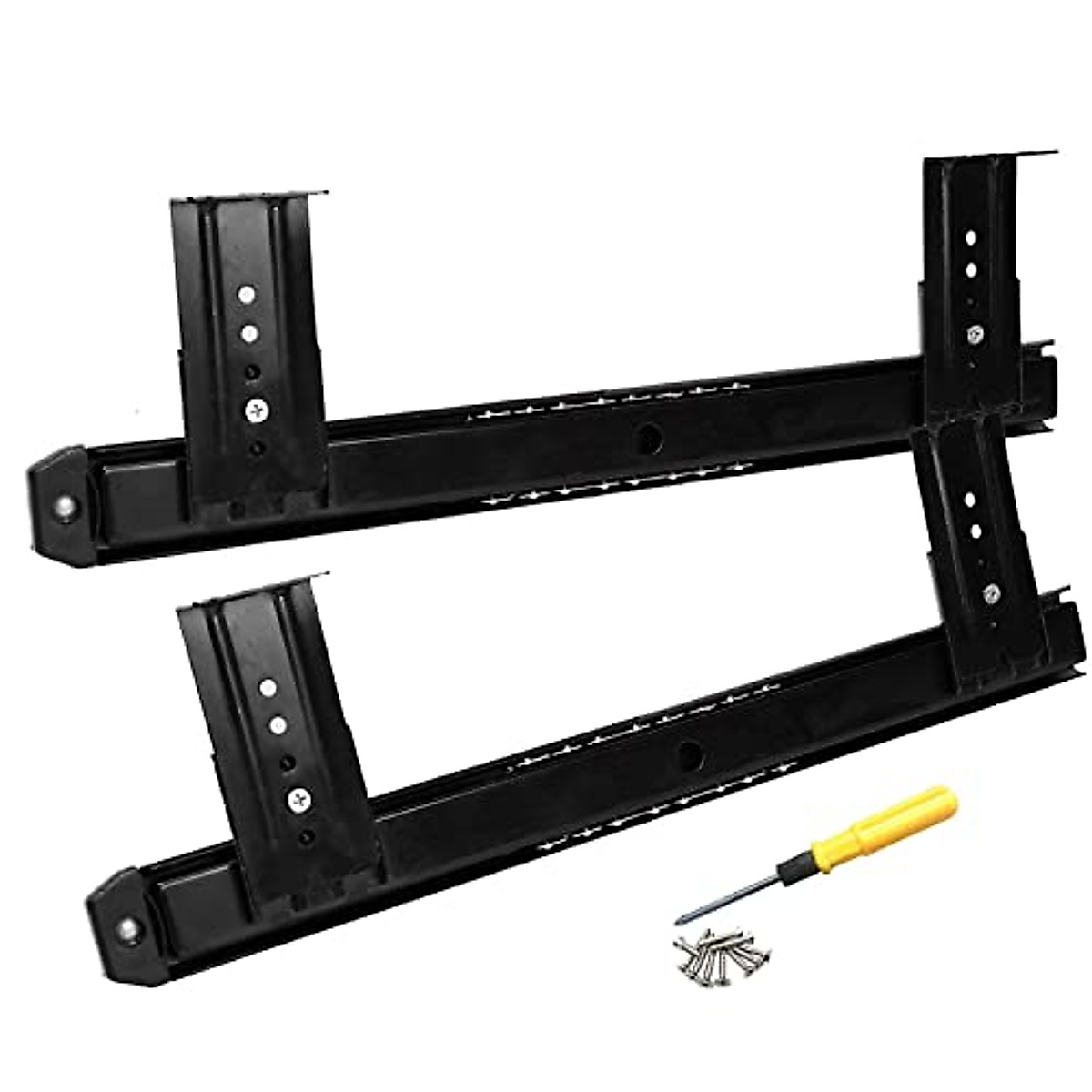 Drawer Slides 14inch Heavy Duty Metal Ball Bearing Slides Rails - for Under Table Keyboard Shelf Runners, Keyboard Tray Guides, Cabinet Furniture Slides, Drawer Repair Kit (Color : Black, Size : 350