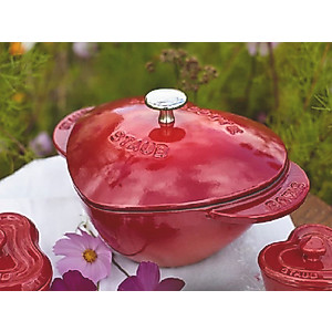Staub Heart Shape Cocotte - 2.5Qt - Cherry