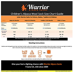 WARRIOR ALPACA SOCKS - Children's Baby Alpaca Wool Toddler Socks, Fun Stripes with Non-Skid Alpaca Appliqués 1 PAIR (12-24 Months, Grey Stripe/Black)