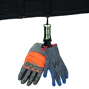 KUNN Work Glove Clips, Firefighter Glove Strap with 2 Heavy Duty Alligator Clips,Reflective Glove Holder for Construction,Fire,Rescue and More(Fluorescent Green)