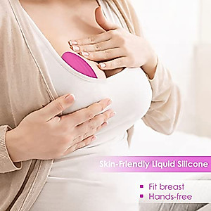 AL'OFA Lactation Massager for Breastfeeding, Pumping - Vibration for Improve Milk Flow, Breastfeeding Essentials-Seamless Waterproof 7 Modes - New Mom & Advanced(Rose)