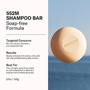 ODACITE Odacité Shampoo Bar for Hair Care - Argan & Coconut 552M Natural Soap Bar - Cleansing Shampoo to Hydrate & Moisturize Skin 3.7Oz