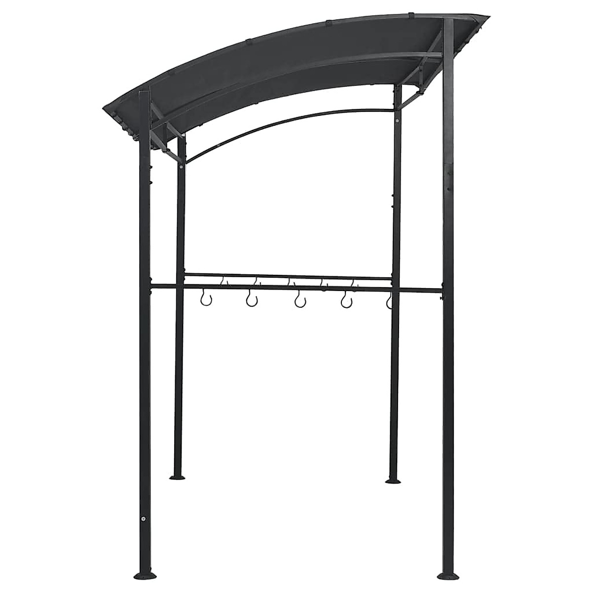 BBQ Gazebo,Park Gazebo,Grill Gazebo,Camping Gazebo,Hardtop Gazebo,Outdoor Gazebo,Weather Resistant,for Garden,Lawn,Patio,House,Yard,Beach,84.6"x59.1"x86.6" Anthracite Steel