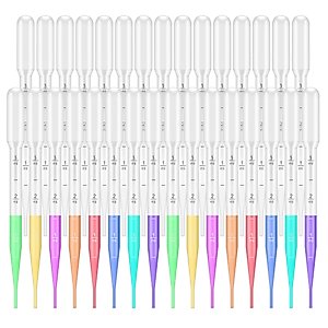 Labvida 200PCS 3ml Disposable Plastic Transfer Pipettes, Calibrated Dropper Suitable for Essential Oils Deployment,Science Laboratory, DIY Art, LVG003