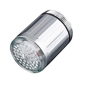 Baost 1Pc 7-Colors Colors Changing Automatic Glow Shower Stream Tap LED Light Water Faucet Glow LED Shower Tap Spraying Head Water Faucet for Kitchen Bathroom Random