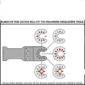 SKEMIX 24-Piece Metal/Wood Oscillating Multitool Quick Release Saw Blades Fits Porter Cable Dewalt Stanley Fein