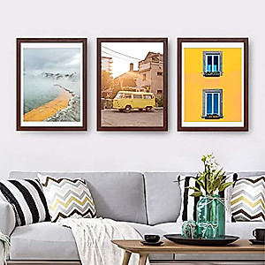 12x16 Picture Frames Dark Cherry Made of Solid Wood Display Pictures 11X14 Inch or 8.5x11 with Mat or 12x16 Inch without Mat for Wall Mounting and TableTop - Picture Frame 11X14 with 2 Mats - 1 Pack