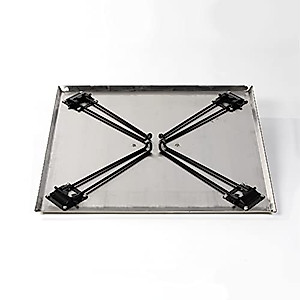 TITAN GREAT OUTDOORS Fire Pit Heat Deflector, Pushes Heat Down and Out, Stainless-Steel with Carrying Handle