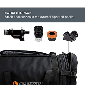 Celestron – 8” Telescope Optical Tube Bag – Custom Carrying Case Fits Schmidt-Cassegrain and EdgeHD – Ultra-Durable Protective Walls – Padded Straps for Easy Carry