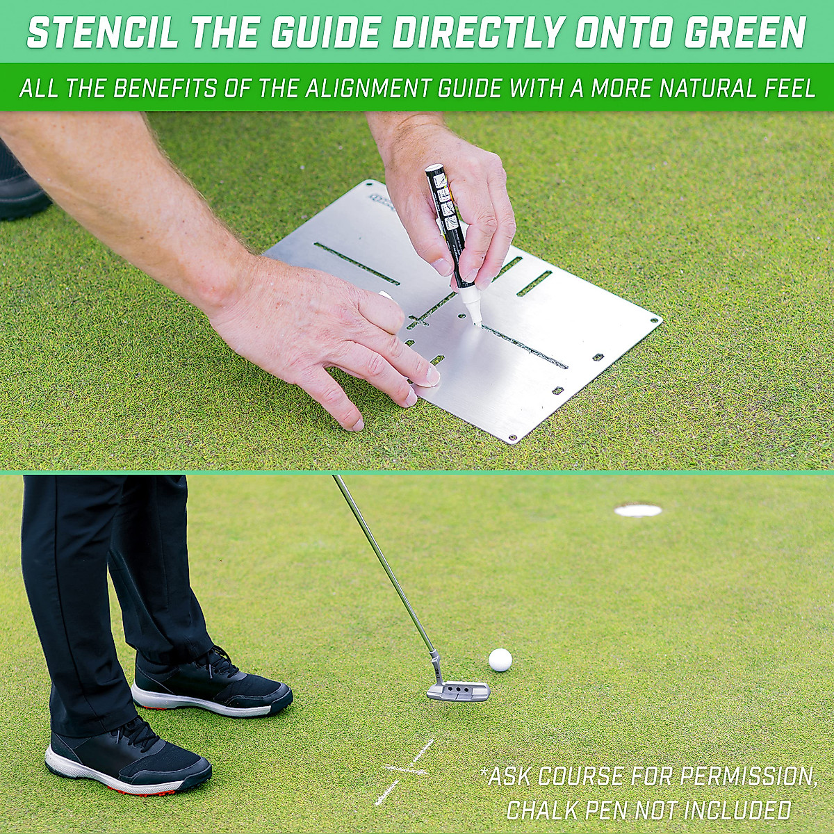 GoSports Golf Putting Alignment Stencil and Gate Set - Versatile Putting Aid for 10+ Drills