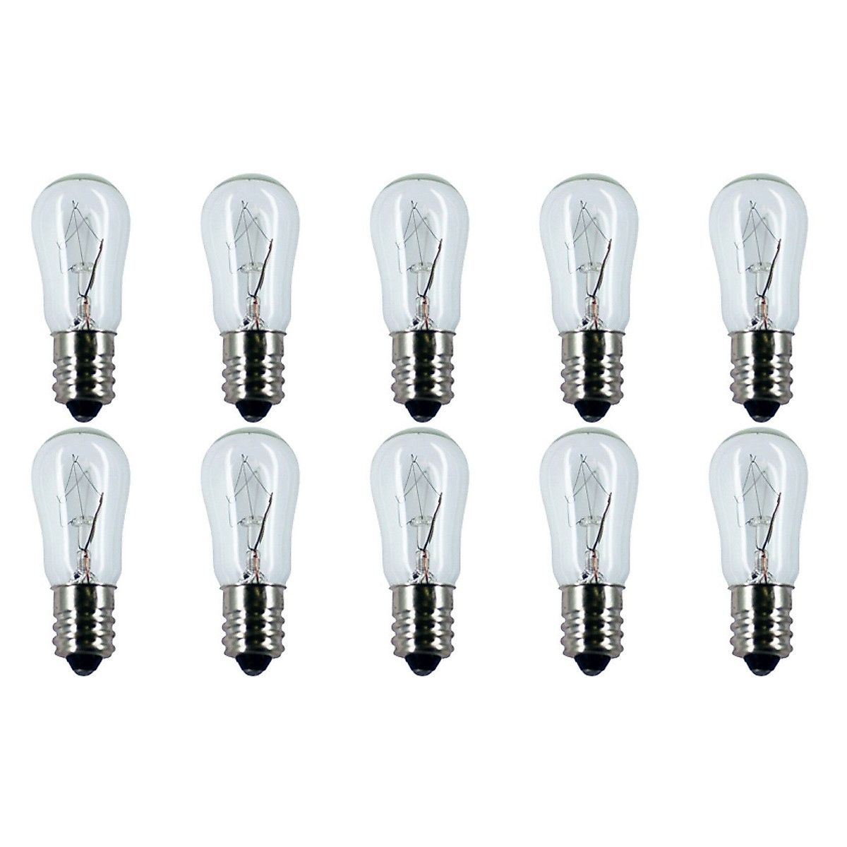 CEC Industries #6S6 130V Bulbs, 130 V, 6 W, E12 Base, S-6 Shape (Box of 10)