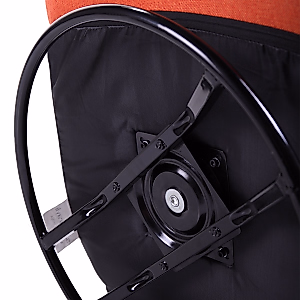 Orange Folding Floor Gaming Chair for Adults 360 Degree Swivel Video Game Chair Sofa with Back Support