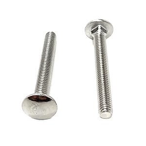 10-32 x 1-1/2 Carriage Bolts Stainless Steel 18-8 Fine Thread UNF (25 Pieces)