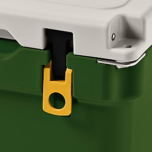 Retrospec Palisade Rotomolded 45 Qt Cooler - Fully Insulated Portable Ice Chest with Built in Bottle Opener, Tie-Down Slots & Dry Goods Basket - Large Beach, Camping & Travel Coolers - Coastal Blue