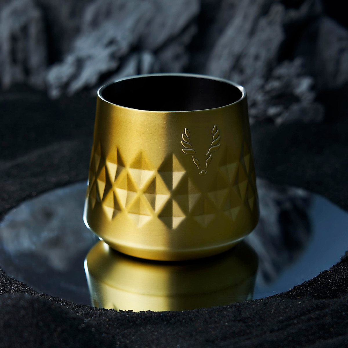 Viski Paragon Whiskey Taster Cocktail Tumbler Insulated Rocks Tumbler Stainless Steel Rocks Glass Gold 8oz Set of 1