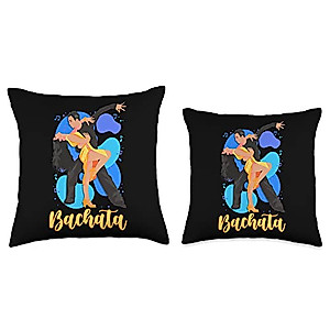 Bachata Apparel Bachata Social Latin Dancing Dominican Dancer Couple Throw Pillow, 18x18, Multicolor