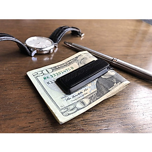 M-Clip Stainless Steel Blackout Money Clip (Chevron) - Cash and Credit Card Holder for Men - Minimalist Slim Wallet Alternative