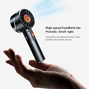 Guirble Handheld Fan,Portable Turbo Fan,Powerful Personal Fan(7000rpm High-Speed Motor,Battery Work 3-16 H),USB Rechargeable Mini Handheld Fan for Travel/Outdoor/Gift/Makeup (Black)