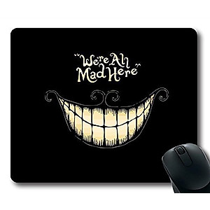 Eeejumpe We're All Mad Here Design Regular Computer Mouse Pad