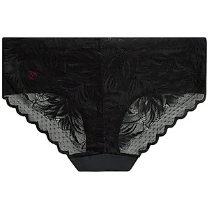 Vince Camuto Women's Underwear ? Seamless Lace Hipster Briefs (3 Pack), Size Medium, Black/Black/Black