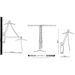 Servetto ClosetPro Central Wall-Mounted Soft-Close Wardrobe Lift Expanding Steel Tubing with Black Plastic Housing, 22 lb Weight rating (For 25 9/16" - 45 1/4"), Made in Italy