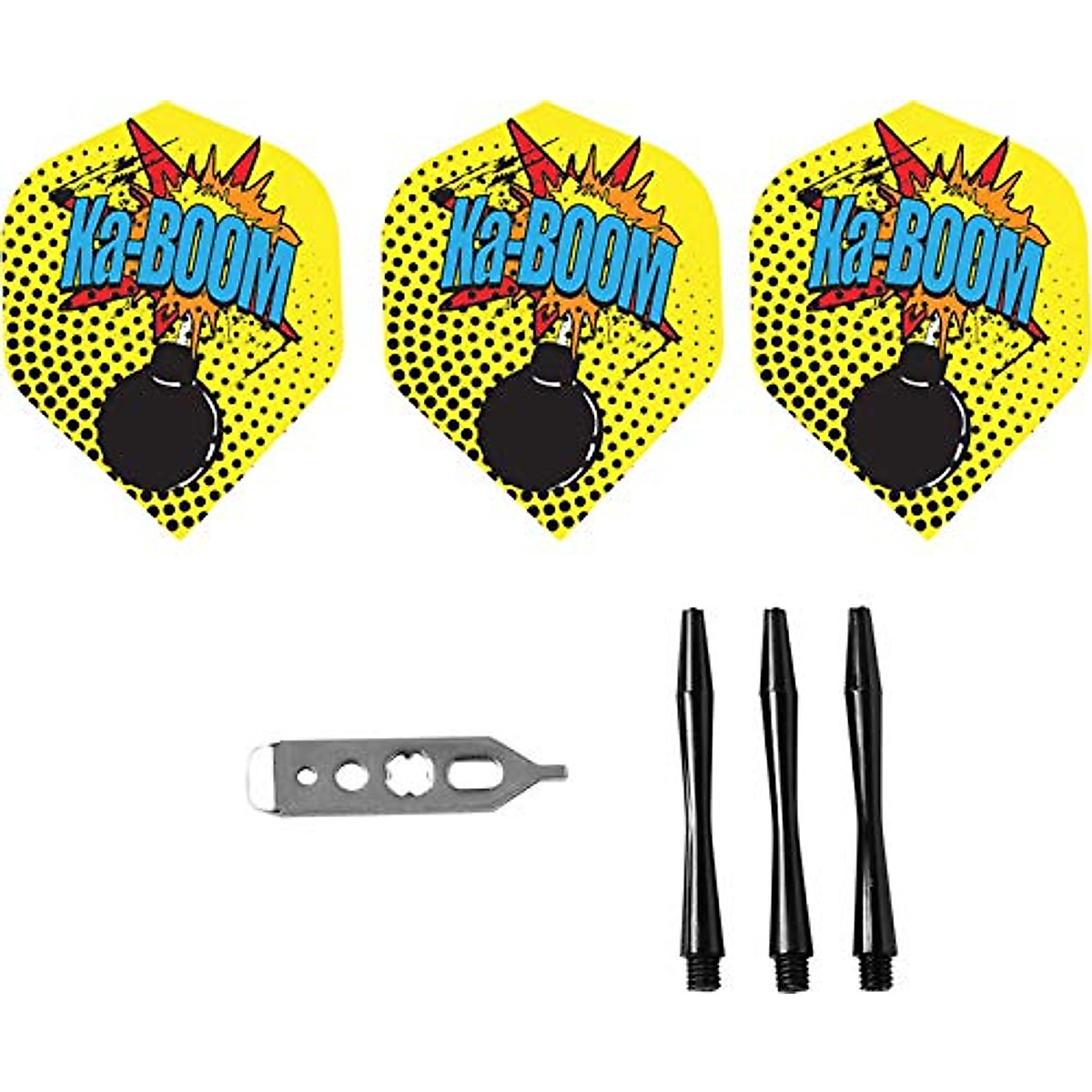 Viper Comix Steel Tip Darts: Ka-BOOM (Black), 22 Grams
