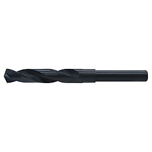 MAXTOOL 33/64" Silver and Deming Drill Bits HSS M2 S & D Drill Bits Prentice Twist Drills Black Oxide 1/2" Reduced Shank 6" OAL; SD02B00R033