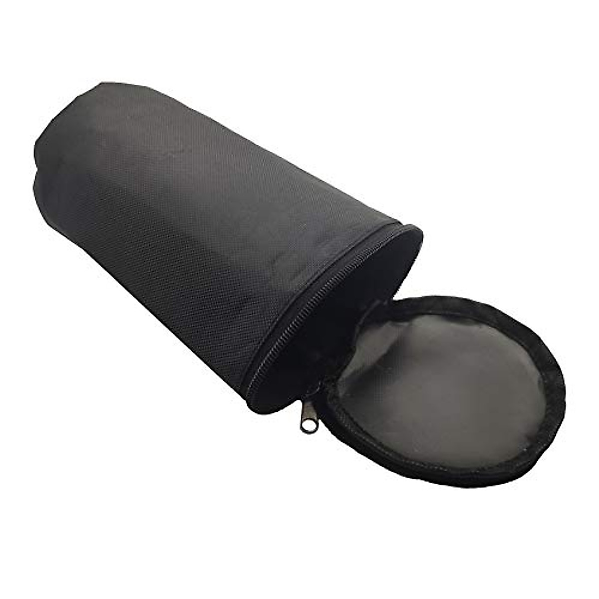 Sovenny Multifunction Cylinder Zippered Canvas Pen Bag Pencil Marker Case Stationary Storage Bottle Travel Cosmetic Bag