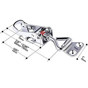 Marinebaby 2PCS Toggle Latch Clamp Stainless Steel Cabinet Hinge Lockable clamp,Boat Anti Rattle Latch
