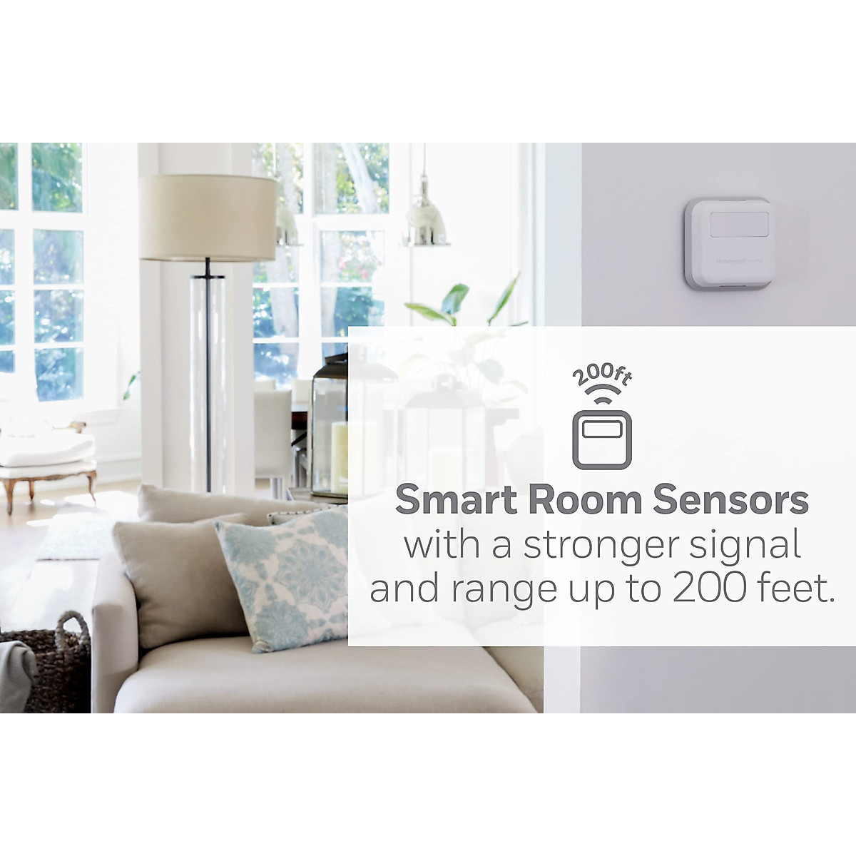 Honeywell Home T9 WiFi Smart Thermostat with 1 Smart Room Sensor, Touchscreen Display, Alexa and Google Assist