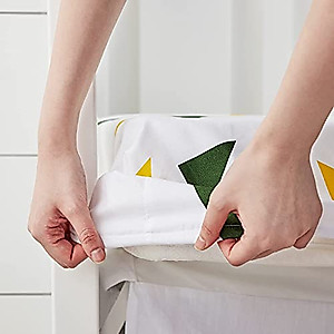 DuoMiaoMiao Baby Crib Sheets, Soft Fitted Sheets for Standard Crib, Breathable Microfiber Playard Mattress Sheet for Toddler Mattresses, 28 x 52 Inches Crib Sheet, White Triangle