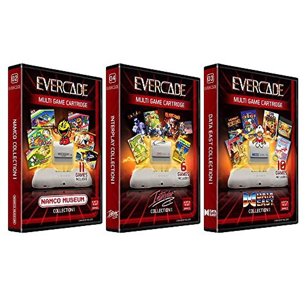 Evercade Premium Pack [EU] Includes 3 Cartridges: Atari Volume 1, Namco Museum Volume 1, and Interplay Volume 1