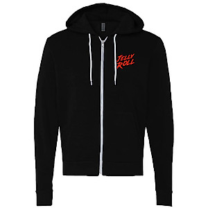 MARLLEGEBEE Jelly Roll Backroad Baptism Tour 2023 Even Angels Cry Zip Up Hoodie Women Men Hip Hop Clothes (4X-Large,YH07)