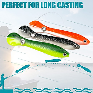 Soft Bionic Fishing Lure, Soft Plastic Fishing Lures, Bass Fishing Bait, Freshwater Top Water Saltwater Fishing Lures, Swim Baits for Bass Fishing, Bass Lures - 10 PCS