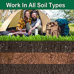 18" Ground Anchors Kit 4pcs, 3" Helix Diameter Earth Ground Anchor, Heavy Duty Shed Anchor Hook for Camping Tent, Canopies, Car Ports, Sheds, Swing Sets, Securing Animals, Green