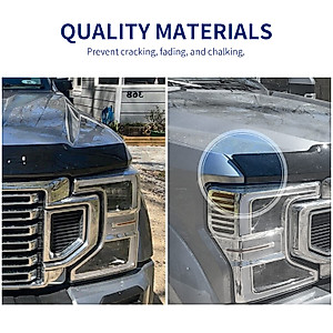 ECOTRIC Black Hood Deflector Bug Shield Compatible with 2017 2018 2019 2020 2021 2022 Ford F250 F350 Super Duty Guard Bonnet Hood Protector