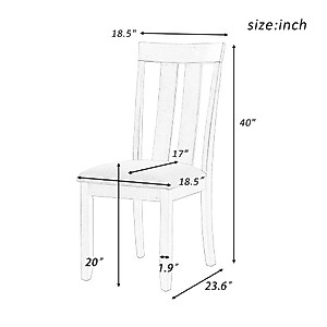 Tiophome Set of 4 Seat Cushions and Curved Back, Soft Fabric Chairs with Solid Wood Legs for Indoor Dining Room, Restaurant, Kitchen, Veneer Birch Finish (Espresso)