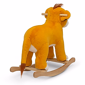The Lion King Simba Plush Rocker by Delta Children Wooden Ride On Rocking Horse for Babies 18 Months and Up