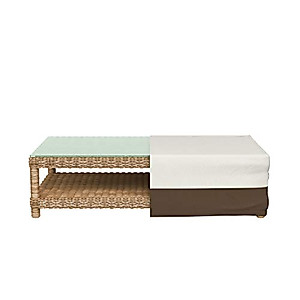 Amazon Basics Coffee Table Patio Cover, Medium, Beige/Tan, 48"x28"